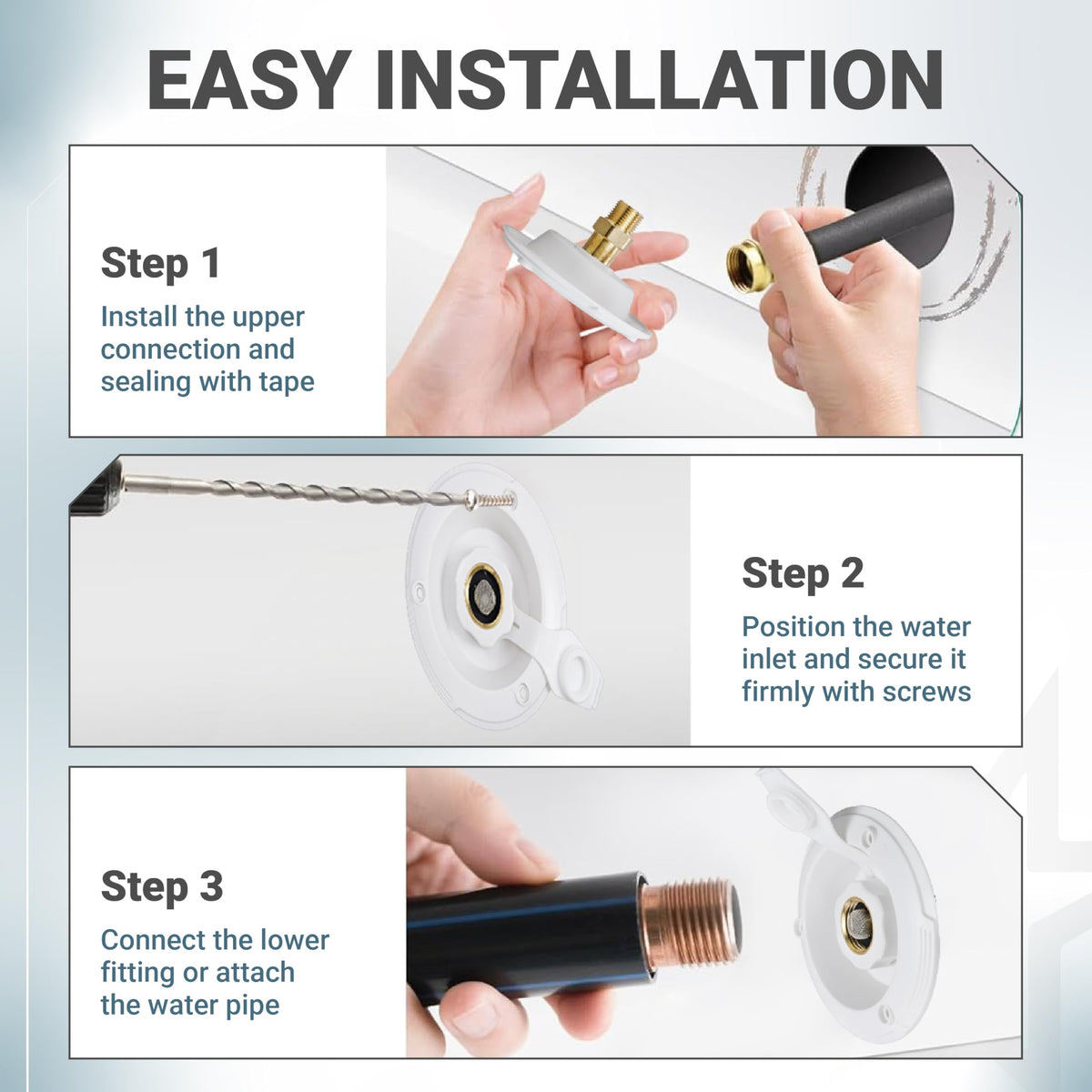 Reliable RV City Water Inlet with Check Valve - Easy Installation Kit ...