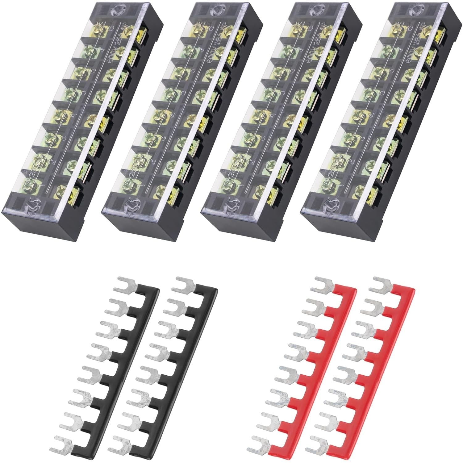 8 Position Terminal Strip Block 600V 25A Barrier Strip