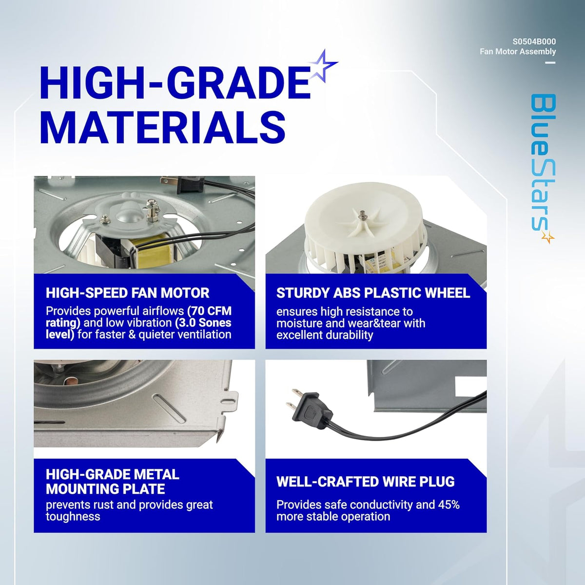 Bathroom Exhaust Fan Motor Assembly S0504B000 | Fast Shipping in Canada ...